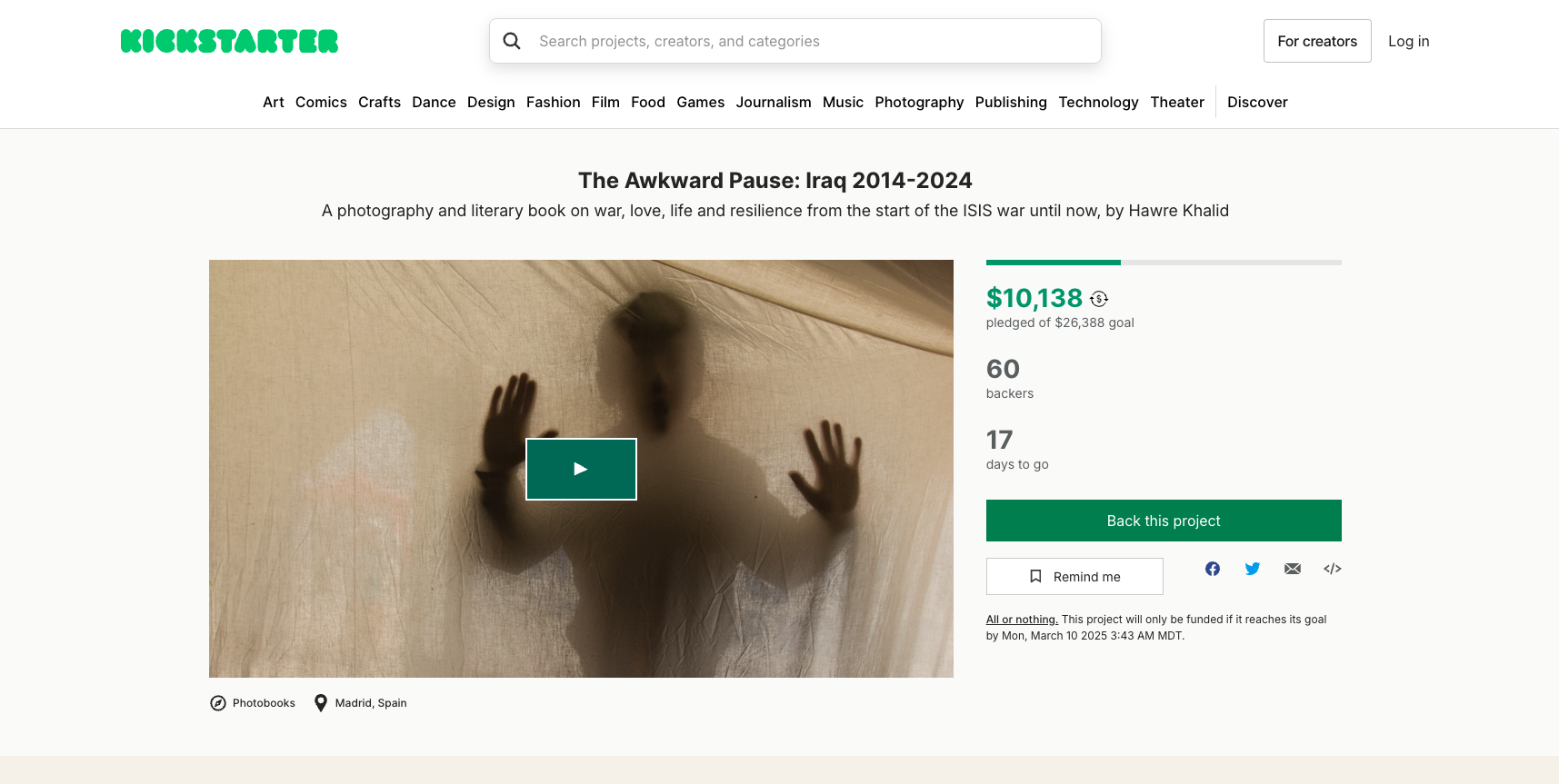 Creative: The Awkward Pause, Hawre Khalid – Shifter